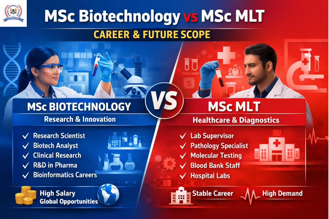 MSc Biotechnology vs MSc MLT: Career & Future Scope